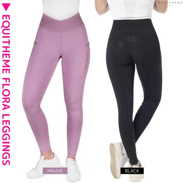 軽量・通気素材とフルグリップで快適な騎乗をサポート。ラインストーンのロゴやスマホポケットを備え、機能性と美しさを両立。ウエストのクロスデザインが目を惹くフルグリップレギンス。■ブランドEQUITHEME（エクイテーマ）■対象レディース■素材...