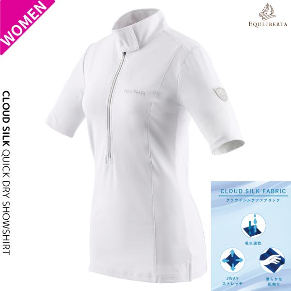 シルキーでなめらか。心地よいフィット感が楽しめるショーシャツは1年を通してお役立ち。吸湿速乾性があるので汗をかいてもベタつかず、サラリとした快適さが長続きします。■ブランドEQULIBERTA（エクリベルタ）■対象レディース／ジュニア■素材...