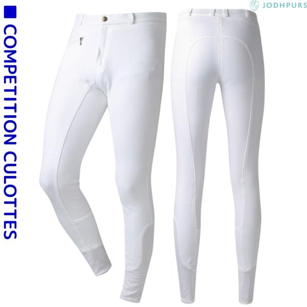 コスパ重視！乗馬ビギナーにおすすめ！やや薄めの生地でお手ごろ価格なシリコングリップのコンペティションキュロット。■対象メンズ■素材本体　綿95%　ポリウレタン5%裾部分　ポリエステル85%　ポリウレタン15%■シーズンオールシーズン分類タグ...