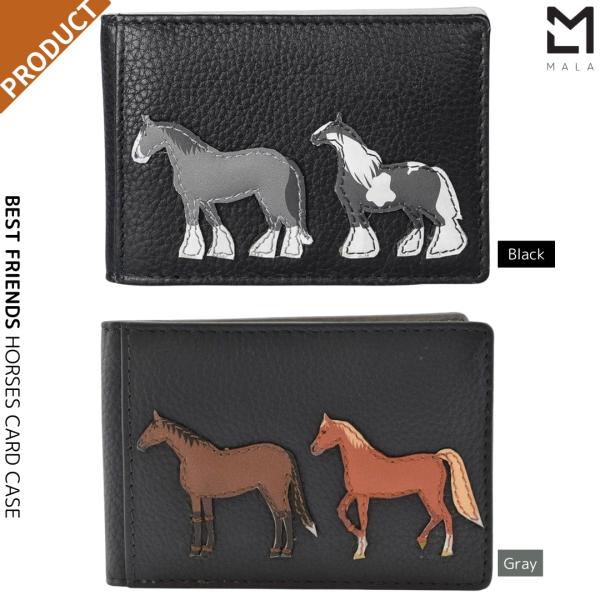 使える上質レザーのカードケースはディテールがステキです。馬好きにはたまらない、毛色の違う2頭の馬モチーフのアップリケに注目を。■ブランドMalaLeather（マーラレザー）分類タグ:  【カジュアルウェア】  【ベルト・ソックス・その他小...