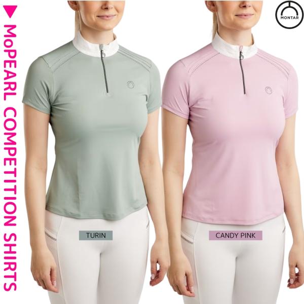 ガンメタルクリスタルとピンタックが織りなす圧倒的な気品。優れた吸汗速乾性をもつ素材が、過酷な競技シーンでも最高のパフォーマンスと美しさをサポートするショーシャツ。■ブランドmontar（モンター）■対象レディース■素材ナイロン 90% / ...