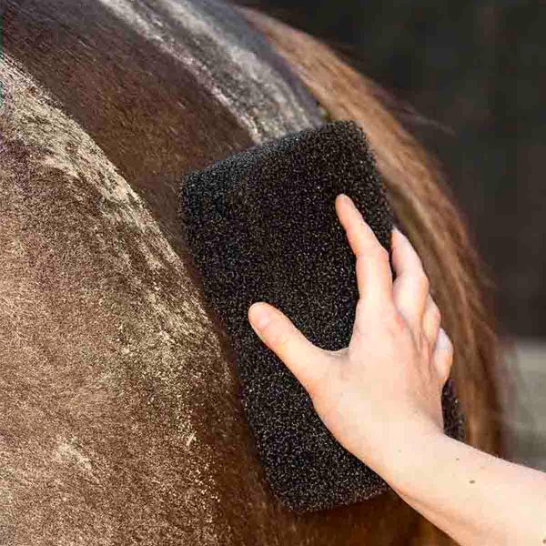 馬の毛並みつややかに、美しく導くためのユニークなスポンジ状ブラシ。馬の毛の洗浄を効果的に。皮膚に心地よい刺激を与え、血液の循環も促します。■ブランドQHP（キューエイチピー）分類タグ:  【各種馬具】  【手入れ道具】  【QHP（キューエ...