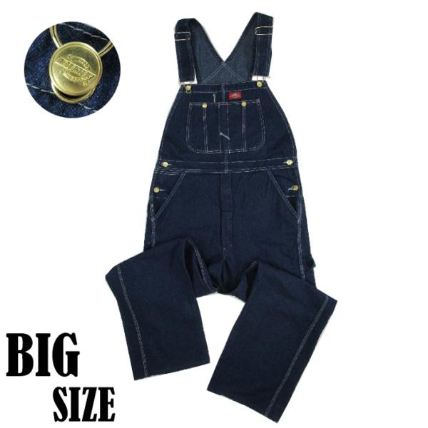 Dickies ディッキーズ  ビッグサイズBibオーバーオール デニム ワンウォッシュ DB100 RNB ディッキーズのオーバーオールです。フロント胸当てポケットやハンマーループ、スケールポケット等オーソドックスなディテールを持った王道...
