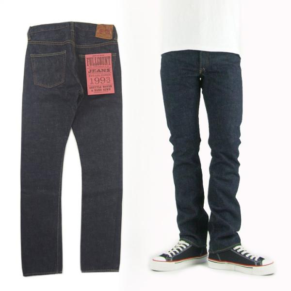 FULLCOUNT フルカウント 1109 SLIM ジーンズ ワンウォッシュ腿から膝にかけてテーパードし、裾に向かってまっすぐ落ちるラインが特徴的。腰周りはタイトフィットに仕上げており、身体にあったクッキリとしたヒゲを生み出す。 以前より...