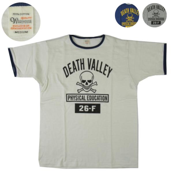 WAREHOUSE Lot 4059 リンガーT DEATH VALLEY「吊り編み機より希少」といわれる旧式のローゲージ編み機で編まれたウエアハウスの定番ボディです。 12番のムラ糸で独特の陰影が出るように編まれたこの生地はシャドウボーダ...