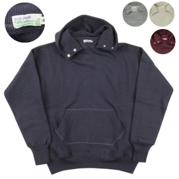 WAREHOUSE ウエアハウス Lot 469 セットイン後付フード Set-in Attached Hoodクルーネックのスウェットのネックラインに「後から」フードが縫い付けられた後付フードモデルです。このモデルの多くは綿紐がついており...