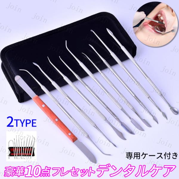 ★ご覧頂き有難うございます。■【商品説明】■歯石や汚れを簡単チェック＆ケア！■最適なプロ仕様の 豪華10本フレセットです。■手軽に 本格デンタルケアができます。■持ち運びにも便利な専用ケース付きです。■きっちり収まるので、安全かつ清潔に収納...