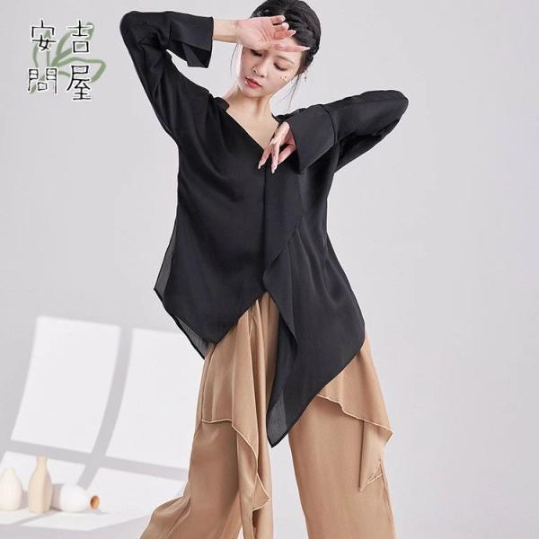 商品情報商品名古典舞踊 ダンス衣装 レディース 単品 長袖シャツ 長袖 イレギュラー裾 ガウチョパンツ ワイドパンツ ロングパンツ ダンス衣装 コンテンポラリー 踊り衣装 古典ダンス衣装 モダンダンス ダンスウェア 社交ダンス 無地 飄逸 ...