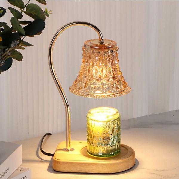 【この商品について】  電池使用：いいえ  重要事項：キャンドルは別売り  【商品の特徴】   ・おしゃれなデザイン  ガラス製シェードと木製のベースが高級感とおしゃれ感を演出し、お部屋に美しいデコレーションとして溶け込みます。ガラス製のシ...