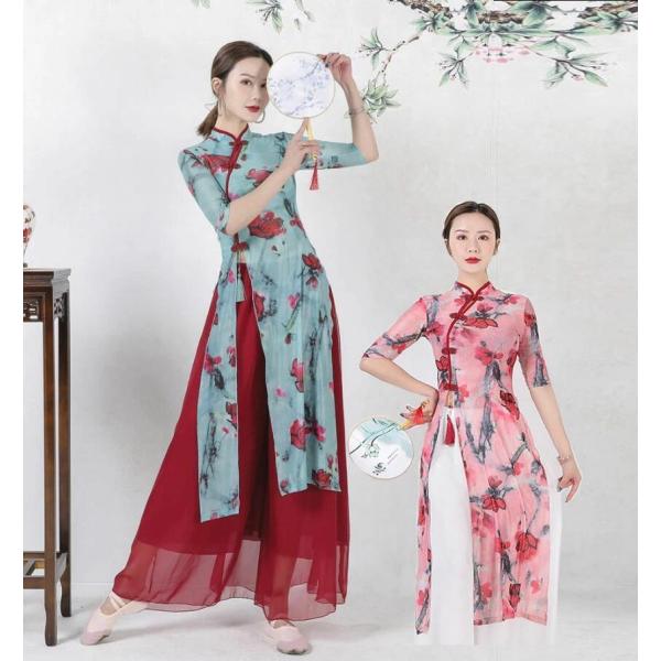 商品詳細    レディース古典ダンス衣装　チャイナ服  内容     ロング丈ブラウス1枚  サイズ     S：バスト74-84　着丈109　袖丈31　袖丈34  M：バスト78-88　着丈109　袖丈31　袖丈35  L：バスト82-9...