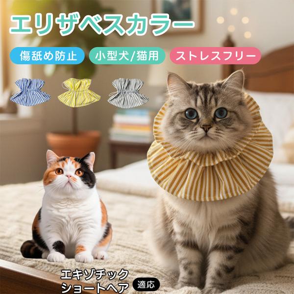 適応ペット エキゾチックショートヘア猫 エキゾ 【商品概要】ペットの負担を最小限に抑えることを追求した、布製のソフトエリザベスカラーです。プラスチック製を嫌がる猫ちゃんやワンちゃんのために、やさしい着け心地と機能性を両立させました。【こだわ...