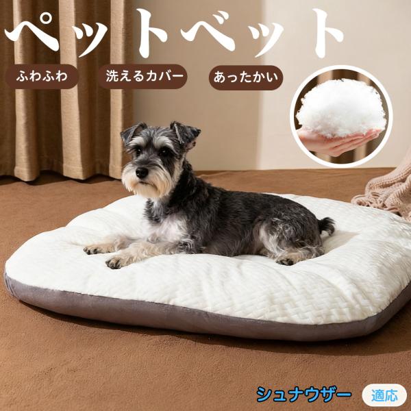 適応ペットシュナウザー犬種 シュナ商品名　ペットベッド商品説明　ふんわり柔らか。珊瑚フリースの肌触りで通年快適。高弾力PP綿でへたりにくく、取り外しカバーは洗濯機OK。底面すべり止めでズレにくく、安全。落ち着いた色合いでインテリアに馴染みま...