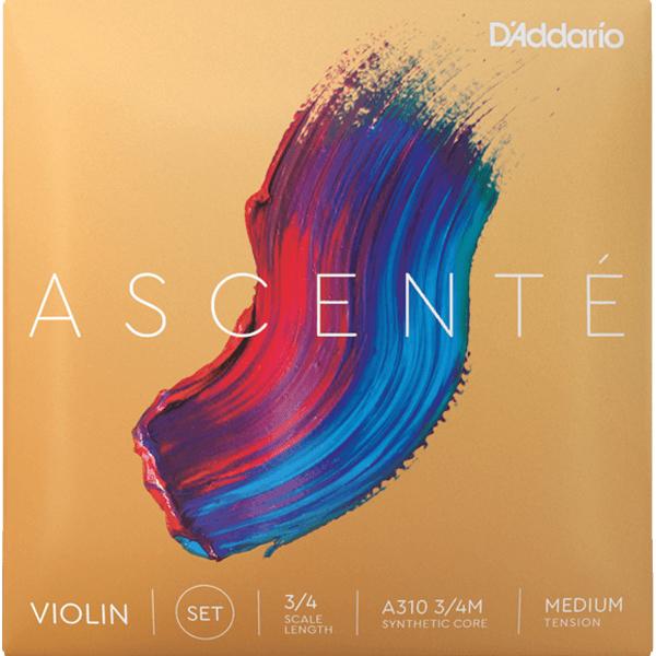 在庫状況：お取り寄せ//◆バイオリン弦セット◆Ascente Violin Strings◆3/4 Scale Medium Tension/[A31034M]