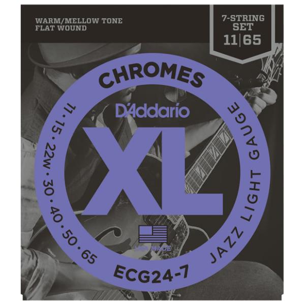 在庫状況：お取り寄せ/◆Jazz Light/7-string◆.011 /.015 /.022 /.030 /.040 /.050 /.065◆ワインディング後、3段階の研磨により均一な太さに仕上げられたフラットワウンド弦/[ECG247]