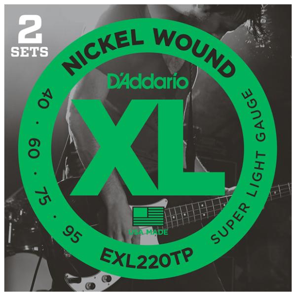 在庫状況：お取り寄せ/3日〜5日で出荷/◆2 Sets Long◆.040 /.060 /.075 /.095◆2セット入りのお得なパック弦/[EXL220TP]