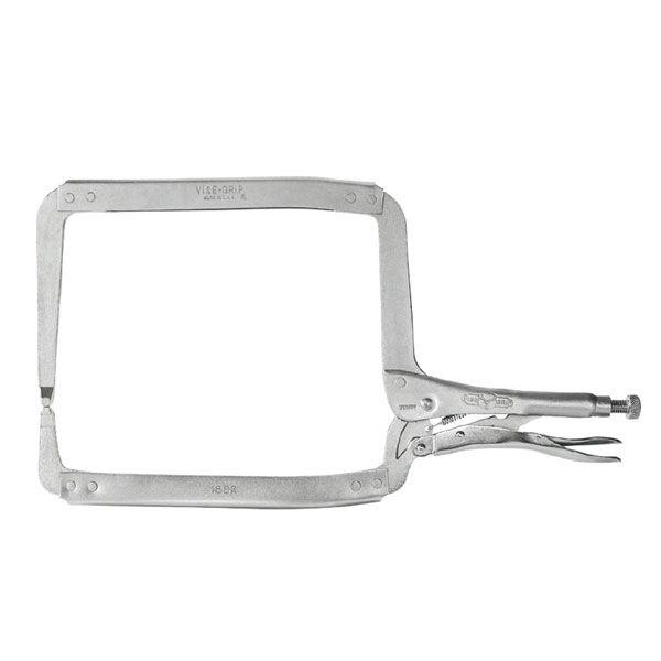 在庫状況：お取り寄せ/3日〜5日で出荷/※スクリューの位置により全長L(mm)が多少異なります。◆通常のロッキングCクランプより懐が深い為、奥行きのあるものや障害物を避けてクランプしたい時に便利です。◆あごの先端部分は丸く加工されており傷を...