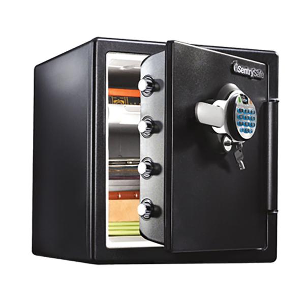 在庫状況：お取り寄せ/お届け：1〜2週間/◆シリーズ防災対策のスタンダードモデルである耐火・耐水金庫JFWに、指紋認証モデルが登場。◆指紋を登録した指でセンサーに触れれば解錠できる、簡便かつセキュリティ性の高いロックシステム(テンキーと併用...