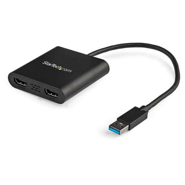 在庫状況：お取り寄せ//2017年07月 発売/◆USB - HDMIデュアルモニタアダプタ◆複数ディスプレイで作業効率をアップ◆最大4Kの解像度で画面を最大限に活用/[USB32HD2]