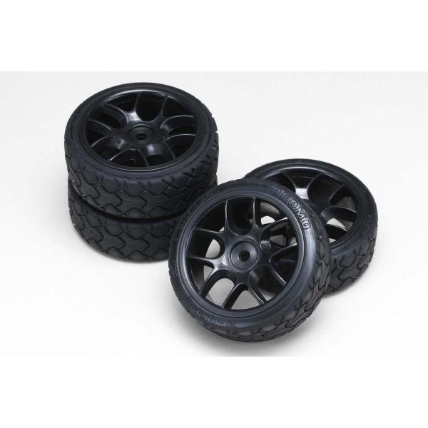 在庫状況：在庫僅少/2024年04月 発売/※画像はイメージです。実際の商品とは異なる場合がございます。ヨコモ ツーリングカー用 ミディアムナロー ラジアルタイヤ タイプY(プリマウント接着済/4個入) です。