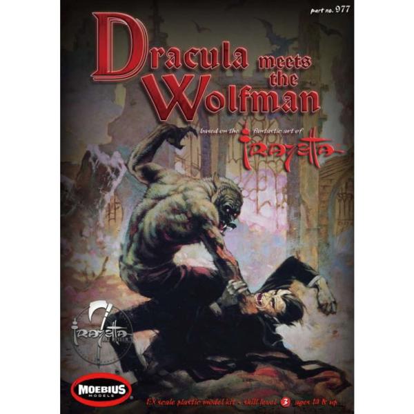 在庫状況：在庫僅少/2025年12月 発売/※画像はイメージです。実際の商品とは異なる場合がございます。メビウスモデル 1/8 フランク・フラゼッタ ドラキュラ vs 狼男 です。