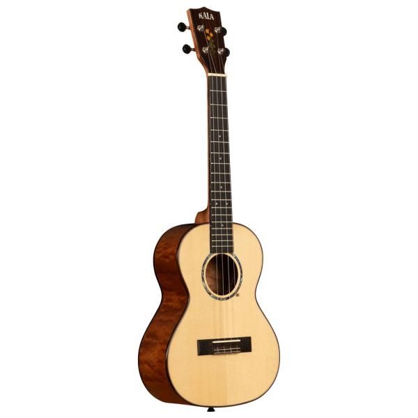 在庫状況：お取り寄せ/◆KALA20周年記念特別モデル◆ソリッド・スプルース・トップに、キルテッド・サペリ・バック＆サイドを組み合わせた、クリーンでエレガントなウクレレ◆パッド入りロゴギグ・バッグ付属/[KA20THSQSTWBAG]