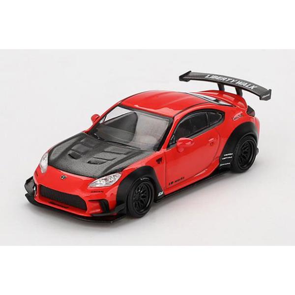 在庫状況：在庫僅少/2025年05月 発売/※画像はイメージです。実際の商品とは異なる場合がございます。MINI−GT 1/64 Toyota GR86 LB★Nation レッド(左ハンドル) です。