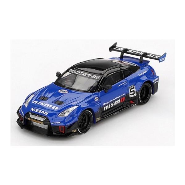 在庫状況：お取り寄せ/2026年02月 発売/※画像はイメージです。実際の商品とは異なる場合がございます。MINI−GT　1/64 LB-Silhouette WORKS GT Nissan 35GT-RR バージョン2 ブルー(左ハンドル...