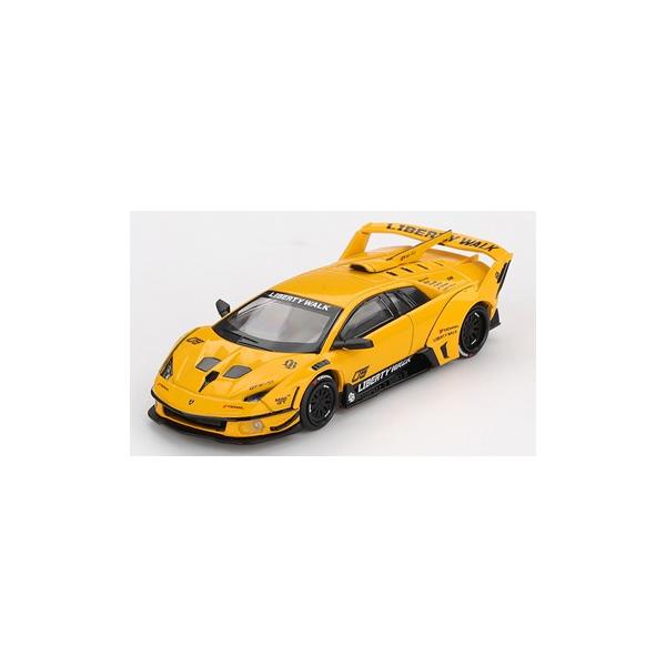 在庫状況：お取り寄せ/2026年03月 発売/※画像はイメージです。実際の商品とは異なる場合がございます。MINI−GT 1/64 LB-Silhouette WORKS ランボルギーニ ムルシエラゴ GT EVO イエロー(左ハンドル) です。