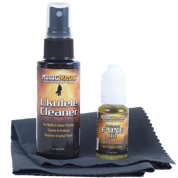 在庫状況：お取り寄せ/◆ウクレレケアに必要なアイテムが全て揃っています◆ウクレレクリーナーは、マット仕上げとグロス仕上げの両方にご使用いただけます◆F-ONEオイルは未塗装ローズウッド、エボニーなどの木材を清潔にし、保護します/[MN142]