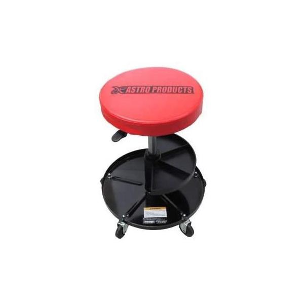 在庫状況：お取り寄せ/取引先在庫あり3日〜5日で出荷/◆ガレージで中腰作業が多い方に腰の負担を和らげるキャスター移動式の椅子です。◆小物トレーも付いており工具やパーツごと移動可能です。◆高さはダンパー式になっておりワンタッチで調整可能です。...