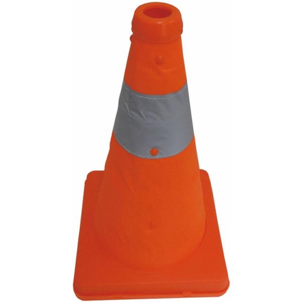 在庫状況：お取り寄せ/3日〜8日で出荷/※画像はイメージです。※この商品は 伸縮式三角コーン 30cm タイプ(オレンジ) です。◆伸縮式なので持ち運びが簡単で収納場所をとらない。◆30cm用のウェイトはございません。/[ZZZND305600]