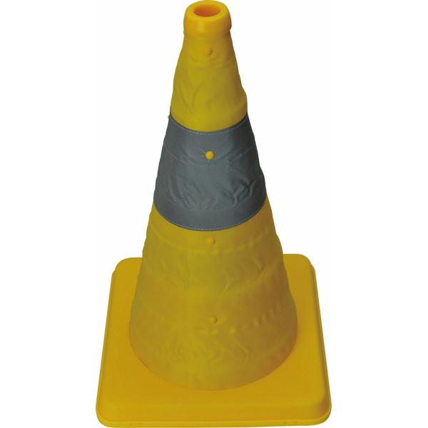 在庫状況：お取り寄せ/3日〜8日で出荷/※画像はイメージです。※この商品は 伸縮式三角コーン 62cmタイプ(イエロー) です。◆伸縮式なので持ち運びが簡単で収納場所をとらない。/[ZZZND625300]