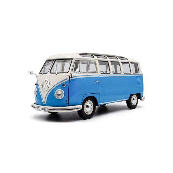 在庫状況：お取り寄せ/2025年08月 発売/※画像はイメージです。実際の商品とは異なる場合がございます。ソリド 1/18 フォルクスワーゲン T1 サンバ バス 1962 (ブルー/ホワイト) です。