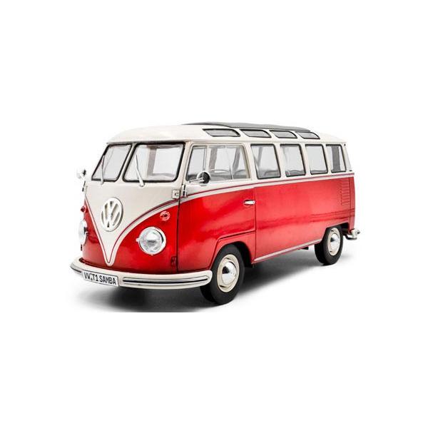 在庫状況：お取り寄せ/2025年09月 発売/※画像はイメージです。実際の商品とは異なる場合がございます。ソリド 1/18 フォルクスワーゲン T1 サンバ バス 1962 (レッド/ホワイト) です。