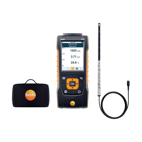 在庫状況：お取り寄せ/取引先在庫あり3日〜5日で出荷/◆持ち運びに便利なキャリングケース付きです。◆testo440 本体と各種プローブのセットです。◆7500メモリタイプです。/[05634400TESTO]