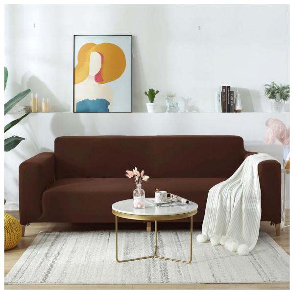 在庫状況：お取り寄せ/5日〜7日で出荷/※こちらの販売ページは3人掛け用、コーヒーとなります◆ストレッチ生地だからぴったりフィット!ソファーカバー3人掛け用◆ぐーんと伸びるのでシワが寄らず、着脱も簡単 ◆汚れて古くなってしまったソファーも、...