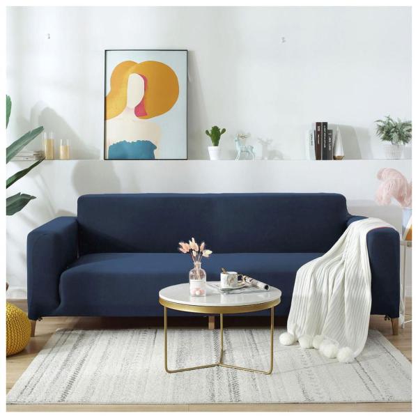 在庫状況：お取り寄せ/5日〜7日で出荷/※こちらの販売ページは3人掛け用、ネイビーとなります◆ストレッチ生地だからぴったりフィット!ソファーカバー3人掛け用◆ぐーんと伸びるのでシワが寄らず、着脱も簡単 ◆汚れて古くなってしまったソファーも、...