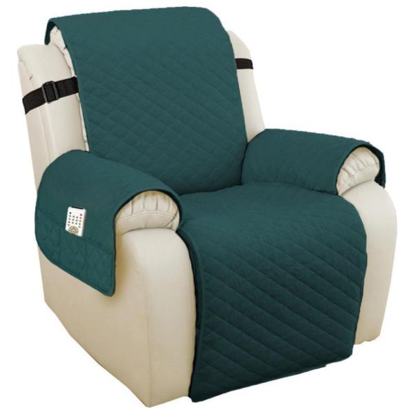 在庫状況：お取り寄せ/お届け：約2週間◆※こちらの販売ページはLサイズ、ダークグリーンとなります◆リビングの1人掛け用のソファや、リクライニングチェアにサッと掛けて使えるチェアカバー。◆付属の伸縮ベルトのフックをカバー背面のループにつなぎ、...