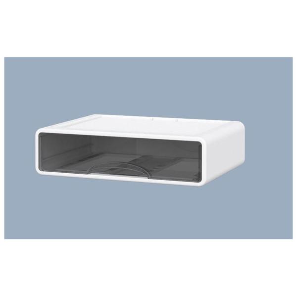 在庫状況：お取り寄せ/5日〜7日で出荷/※こちらの販売ページは収納ケース、ホワイトとなります◆軽くて設置しやすい◆透明窓仕様◆文房具や画材入れに/[KGOODS591A2A]