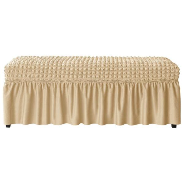 在庫状況：お取り寄せ/5日〜7日で出荷/※こちらの販売ページはSサイズ、ベージュとなります◆今お使いのベンチにフィット!◆ぐーんと伸びて、パッと着せ替え◆ぽこぽこワッフル素材が可愛い/[PMYBCOVER011A2J]