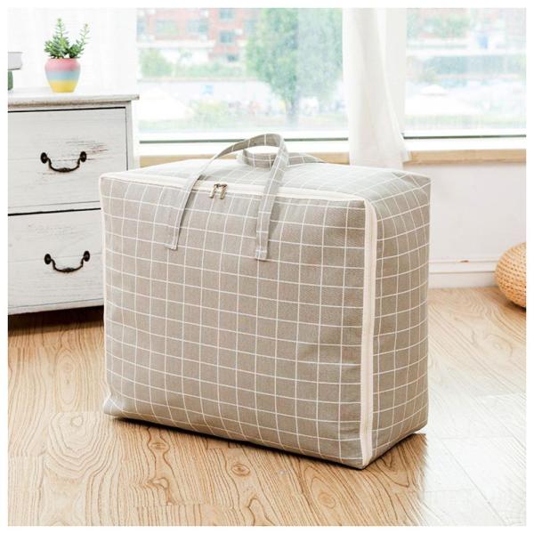 在庫状況：お取り寄せ/5日〜7日で出荷/※こちらの販売ページはLサイズ、グレー×チェックとなります◆シーズンオフアイテムの収納に◆ガバっと180度オープン◆ファブリック類を傷つきからガード/[YKCASE021A2D]