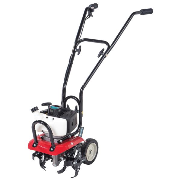 在庫状況：在庫僅少/◆硬い土もザックザク耕す家庭菜園に最適な小型タイプ!◆土の反転性に優れたナタ爪刃を採用。◆タイヤ付きで簡単移動！/[ERC43DQ]