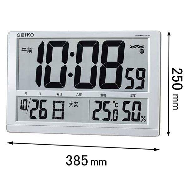 在庫状況：在庫僅少/◆大型液晶に六曜表示がついた便利なモデル。くっきり見やすい高コントラスト液晶でオフィスに好適です。◆サイズ：250×385×26mm(H×W×D)◆電波修正機能　◆温湿度表示　◆六曜表示　◆置掛兼用