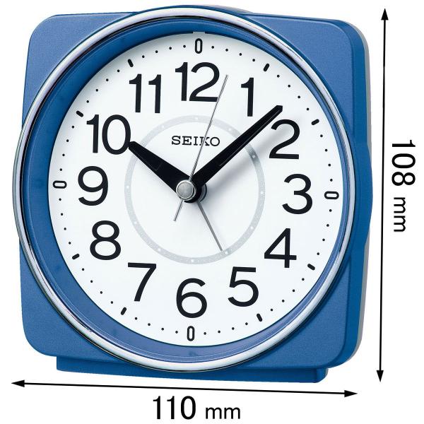 在庫状況：在庫僅少/2018年11月 発売/◆付属の電池はお試し用電池になります。◆大きな数字で見やすい電波アナログ目ざまし◆サイズ：108×110×60mm◆電子音アラーム(ダンダントーン)　◆スヌーズ　◆ステップセコンド　◆ライト付