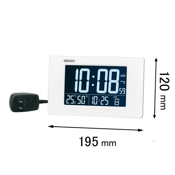 在庫状況：在庫僅少/2020年12月 発売/◆ユーザーの見たい情報を優先的に大きく表示できる　(時刻/カレンダー/温湿度)◆サイズ：120×195×24mm(H×W×D)◆電波修正機能　◆電子音アラーム　◆スヌーズ機能　◆オートストップ【r...