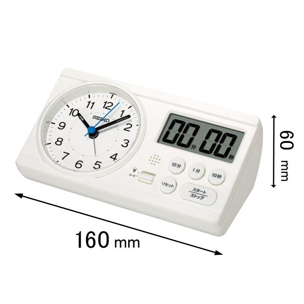 在庫状況：在庫僅少/2023年04月 発売/※時計に組み込まれている電池は動作確認用のモニター用電池です。◆(100ます計算)の影山英男氏監修　学習用時計 セイコー STUDY TIME◆サイズ：88×160mm(縦×横)◆カウントダウンタ...