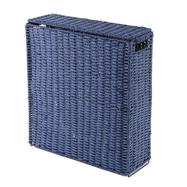 在庫状況：お取り寄せ/7日〜10日で出荷/※手編みのため、サイズに多少の誤差があります。◆シンプルですっきりした印象のトイレットペーパーストッカーです。◆トイレットペーパーを16個収納することができます。◆使わない時はコンパクトに折りたため...