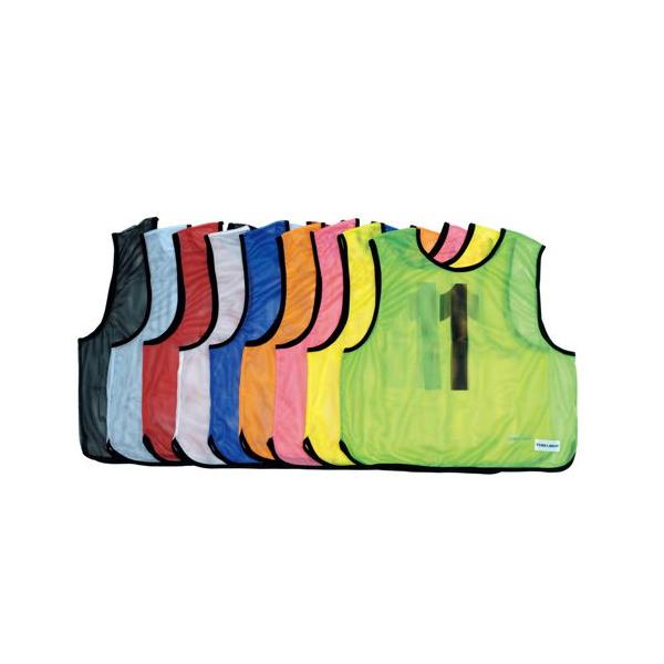 在庫状況：お取り寄せ/※画像はイメージです。※こちらの商品はカラー・蛍光グリーン、No.11〜20のジュニアサイズ10枚セットです。◆メッシュベスト、ジュニアサイズ・10枚セット◆番号は胸・背の両面プリントです◆青・赤・黒＝白文字、その他＝...