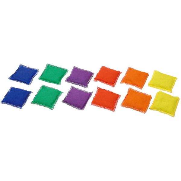 在庫状況：お取り寄せ/◆ビーンズバッグ(12個1組)◆赤・青・緑・オレンジ・黄・紫×各2ヶ/[B5964TOEILIGHT]