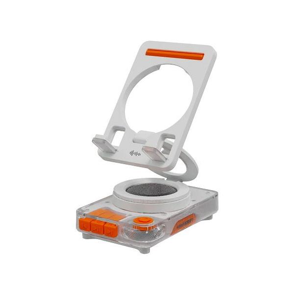 在庫状況：お取り寄せ/2025年12月 発売/◆あければスマホスタンド用スピーカーに、閉じればポータブルスピーカーに変形!◆リチウム充電池内蔵・LEDライト搭載◆Bluetoothバージョン：5.3◆連続使用時間目安：約3.5時間(音量約7...